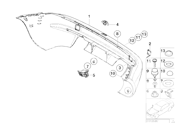 Rear bumper and wheel well housing rattle