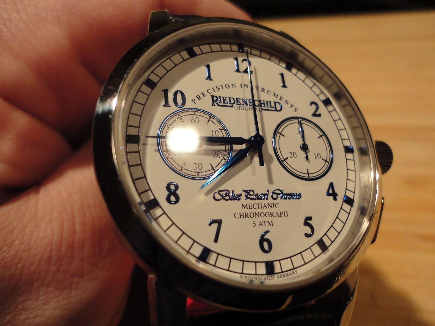 Riedenschild Blue Pearl Chronograph-Classy HAND WOUND goodness from ...