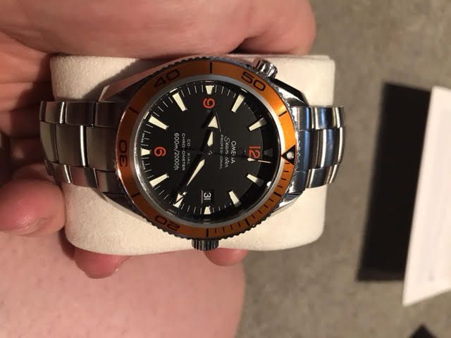 SOLD!! Omega Planet Ocean 2500 42mm Pumpkin $2300 OBRO | WatchUSeek ...
